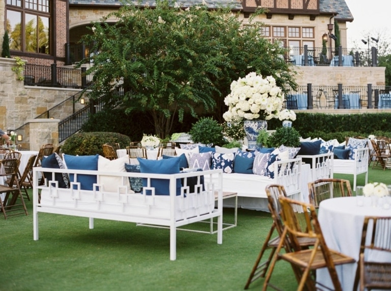 Kate + Jere's Blue and White Reception - Perch Decor