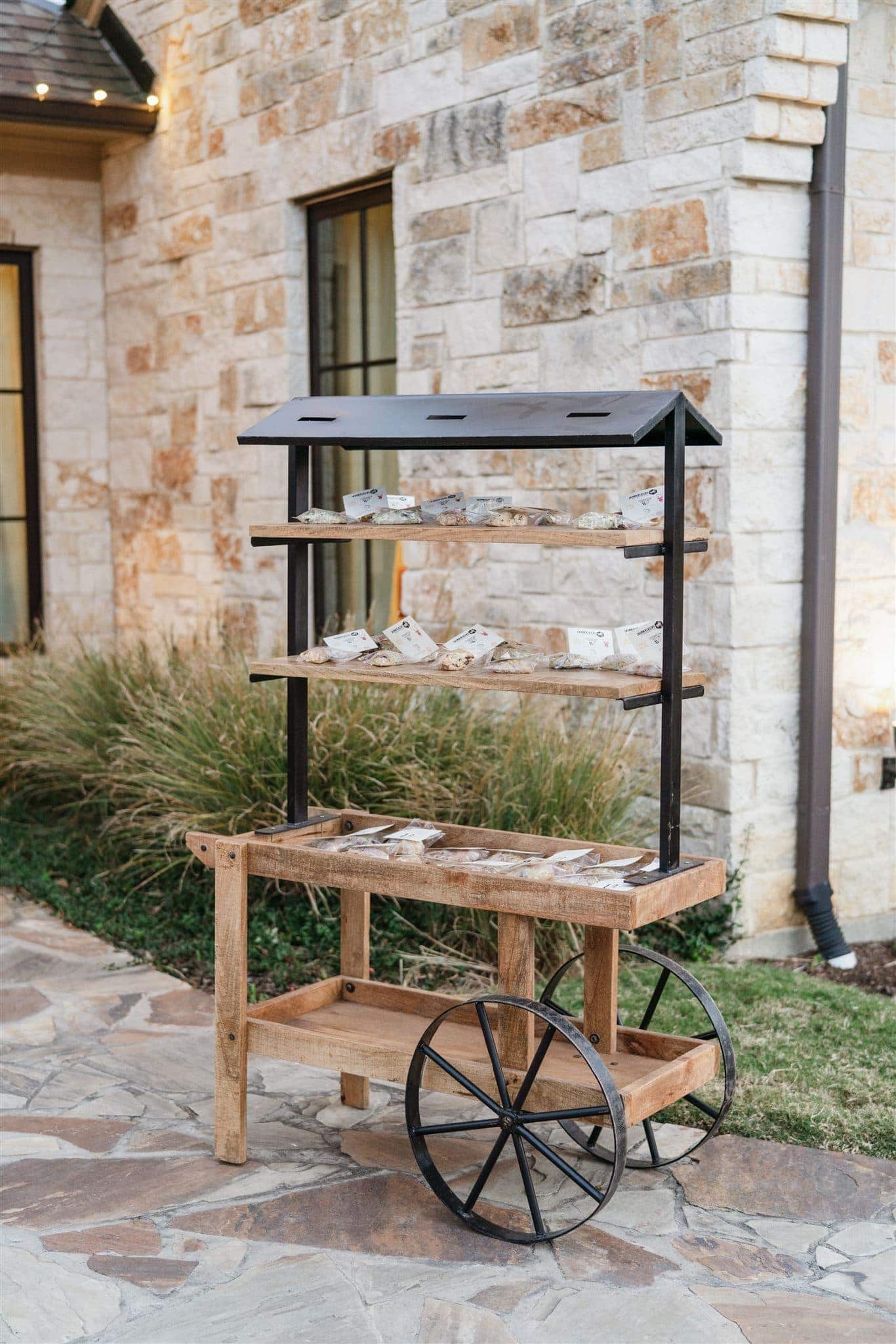 Wooden Display Cart - Perch Decor