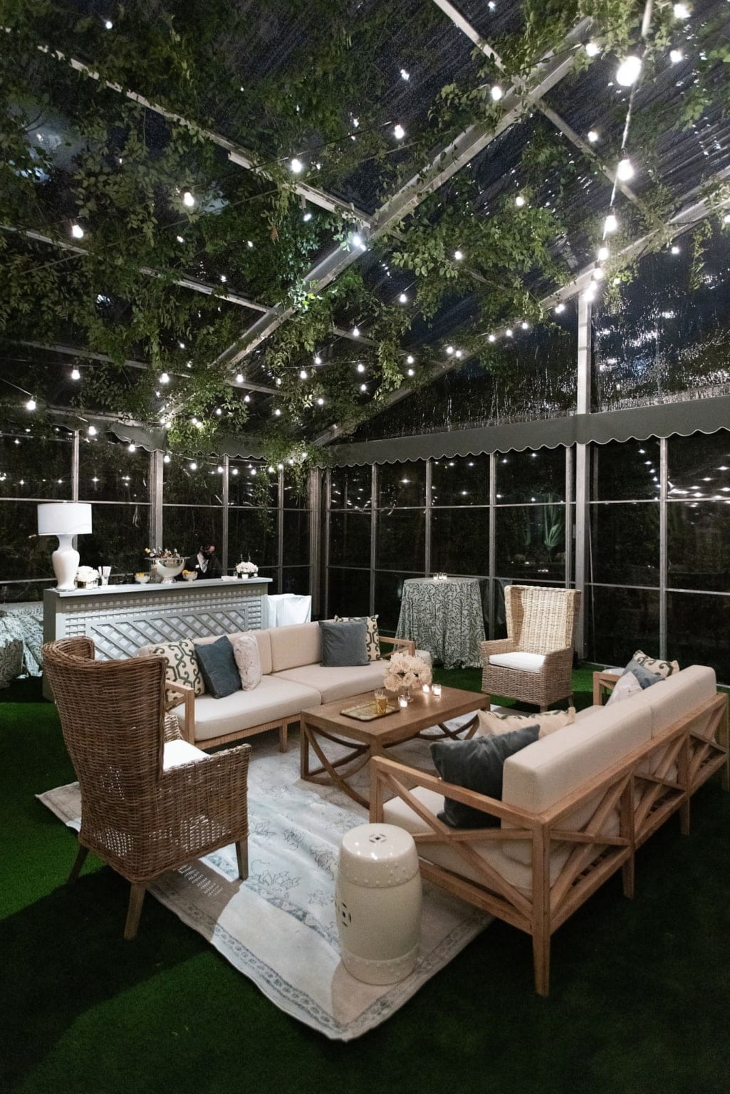 Gray Lattice Bar Façade (Customizable Color Backing) - Perch Decor