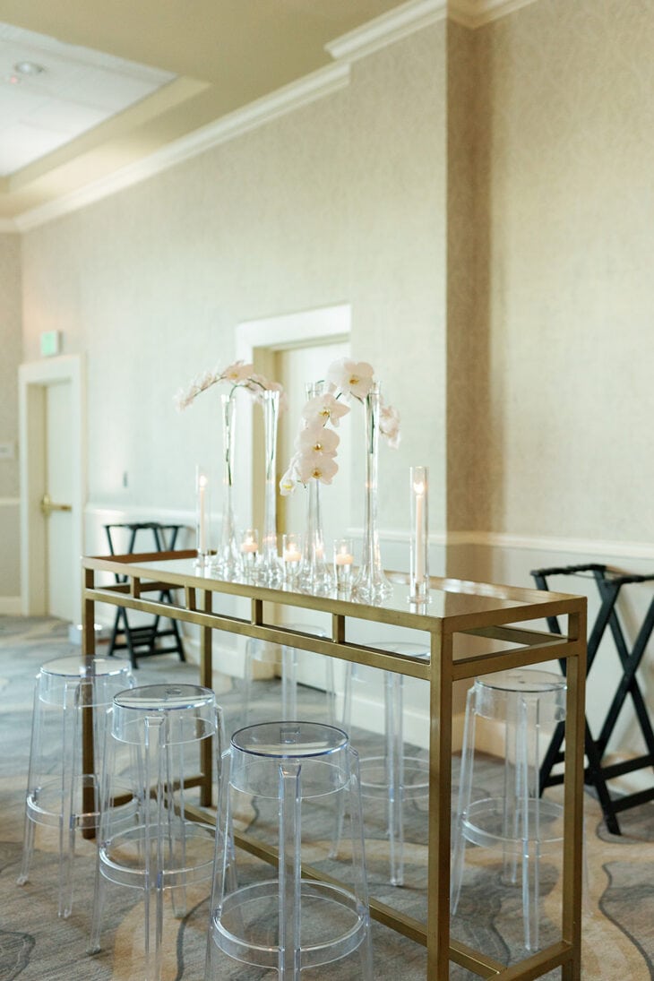 Gold and Mirrored Communal Table - Perch Decor