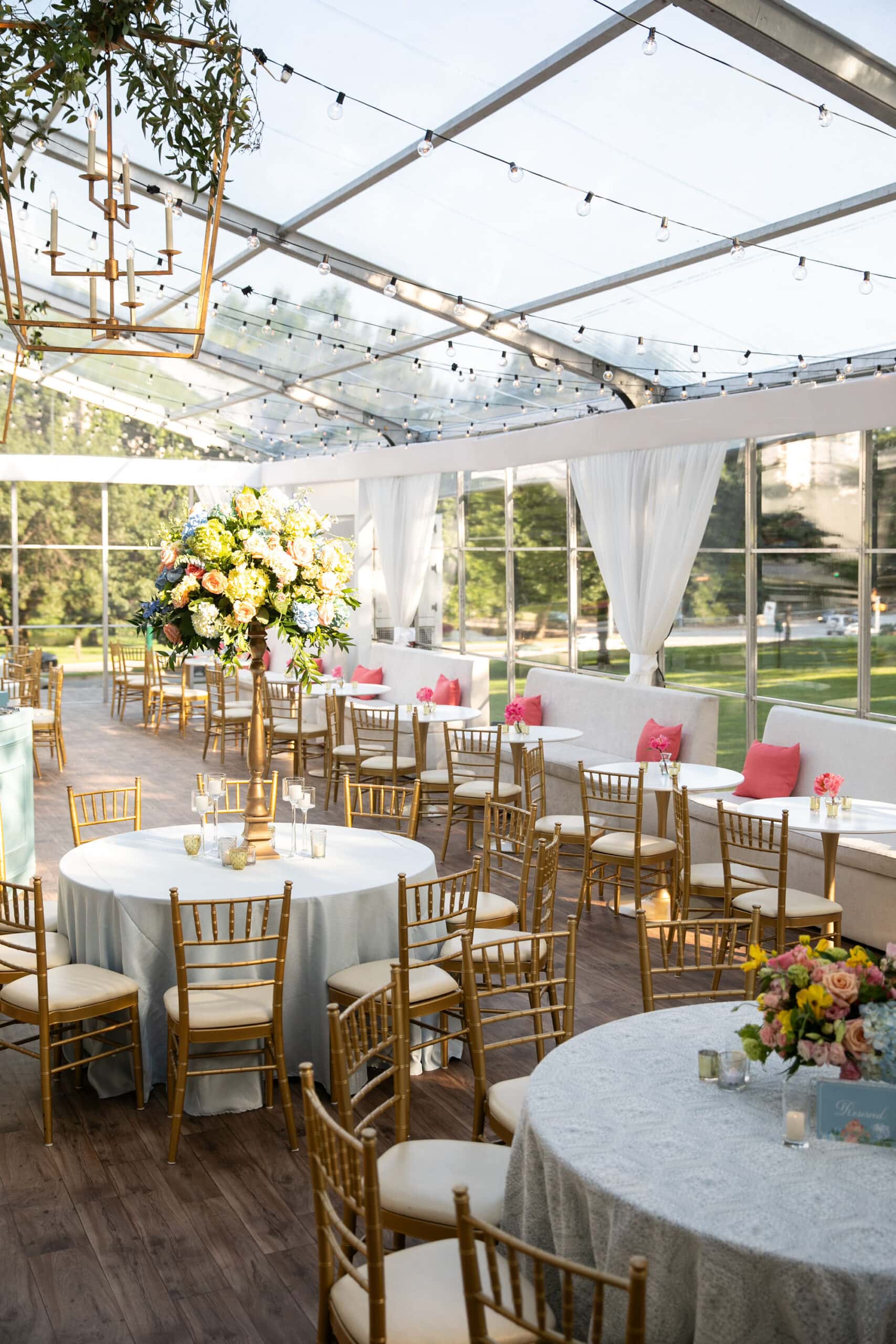 White and Gold Bistro Table - Perch Decor