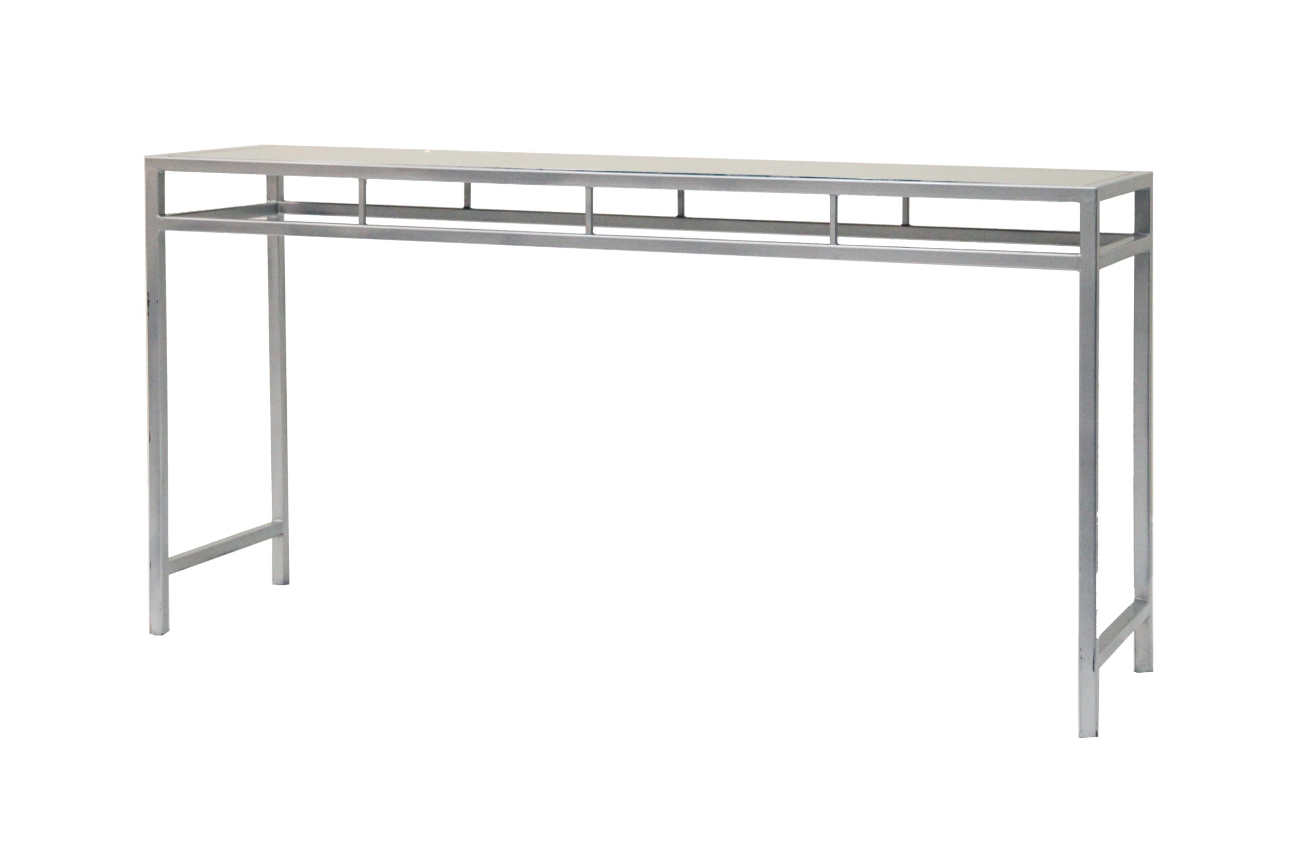 Silver and Mirrored Communal Table - Perch Decor