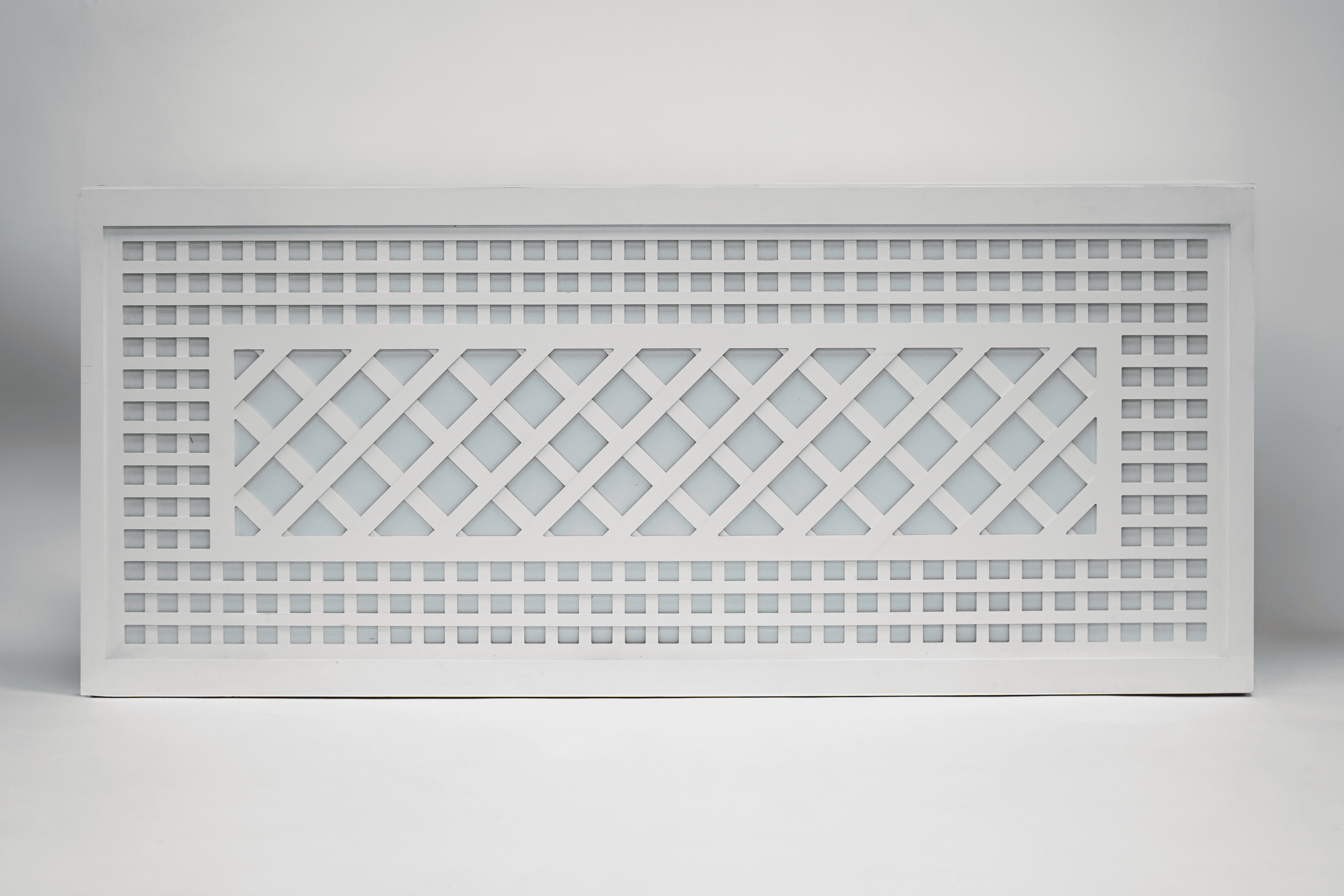 White Lattice Bar Facade - Perch Decor