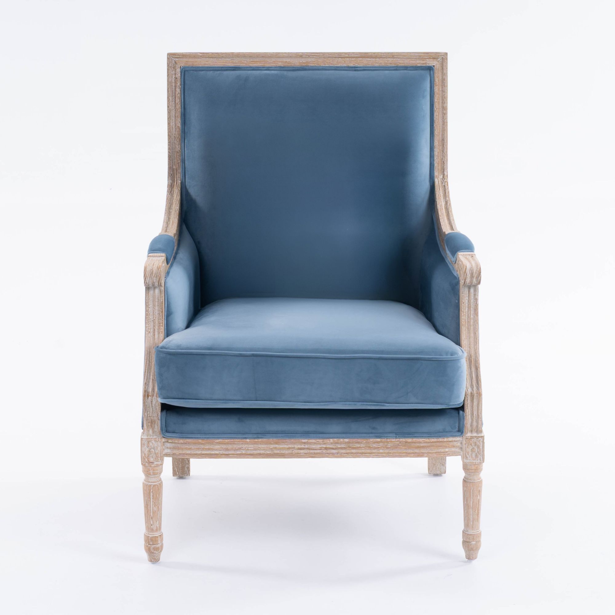 Blue Louis Arm Chair - Perch Decor